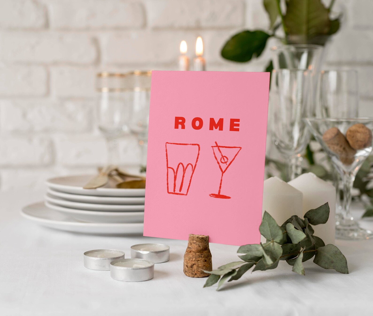 Scribble Table Number Wedding Sign | Colorful Summer Hand Drawn on the ...