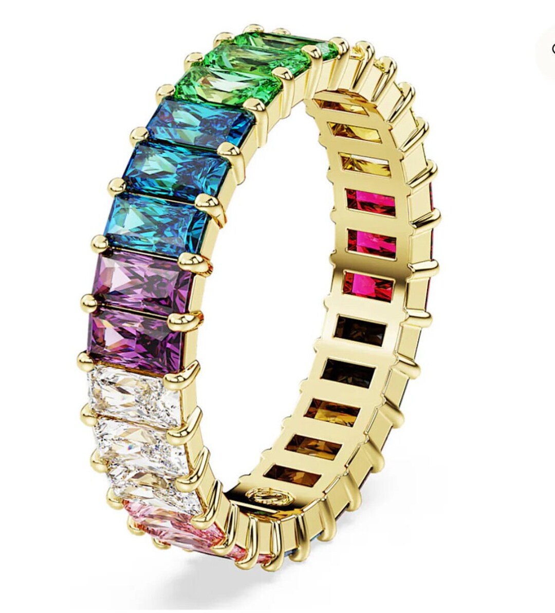 Rainbow Sapphire Ring, 14k Gold Natural Multi Colored Sapphire Stone ...