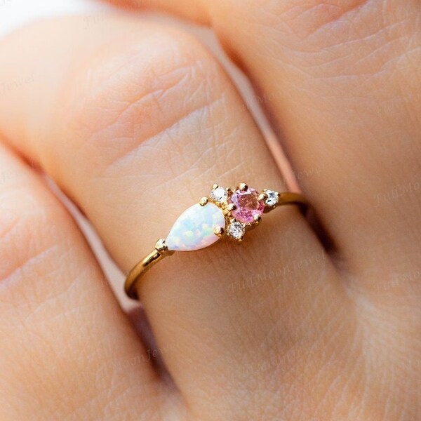 Pink Stone Ring - Etsy