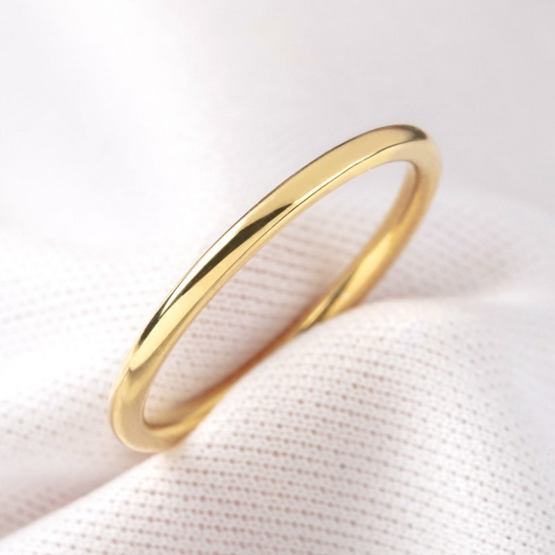 Simple Gold Wedding Rings - Etsy
