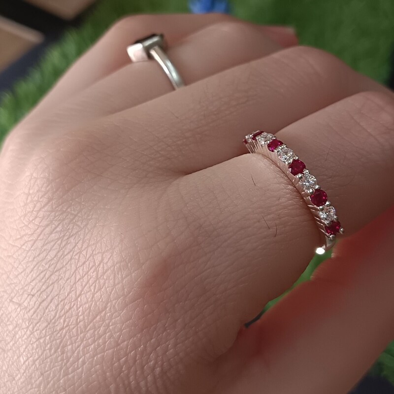 Ruby Wedding Band - Etsy