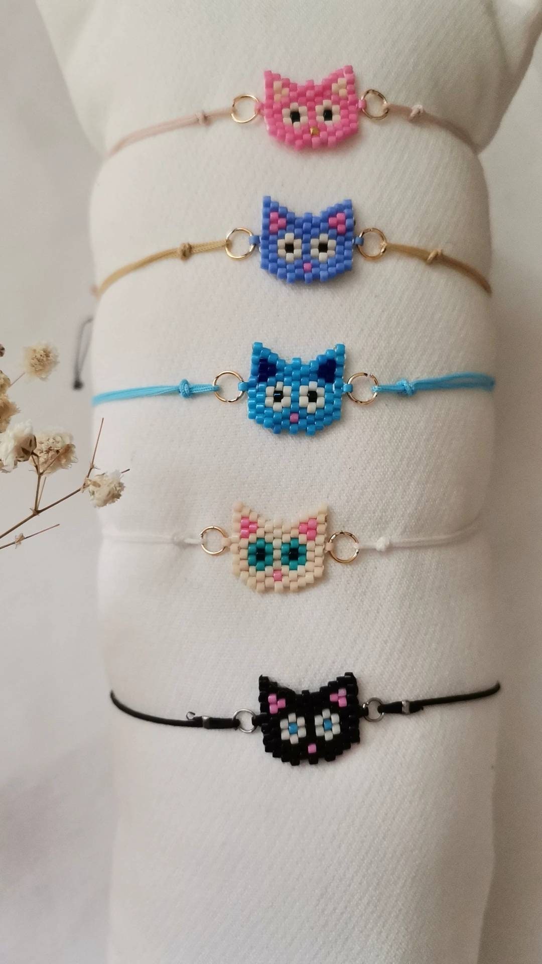 Cat Miyuki Bracelet, Cat Necklace / Cat Necklace / European Cat ...