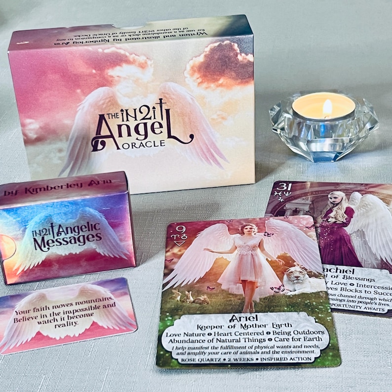 Angel Oracle Card Deck Set – Full & Mini Decks With Divine Guidance ...