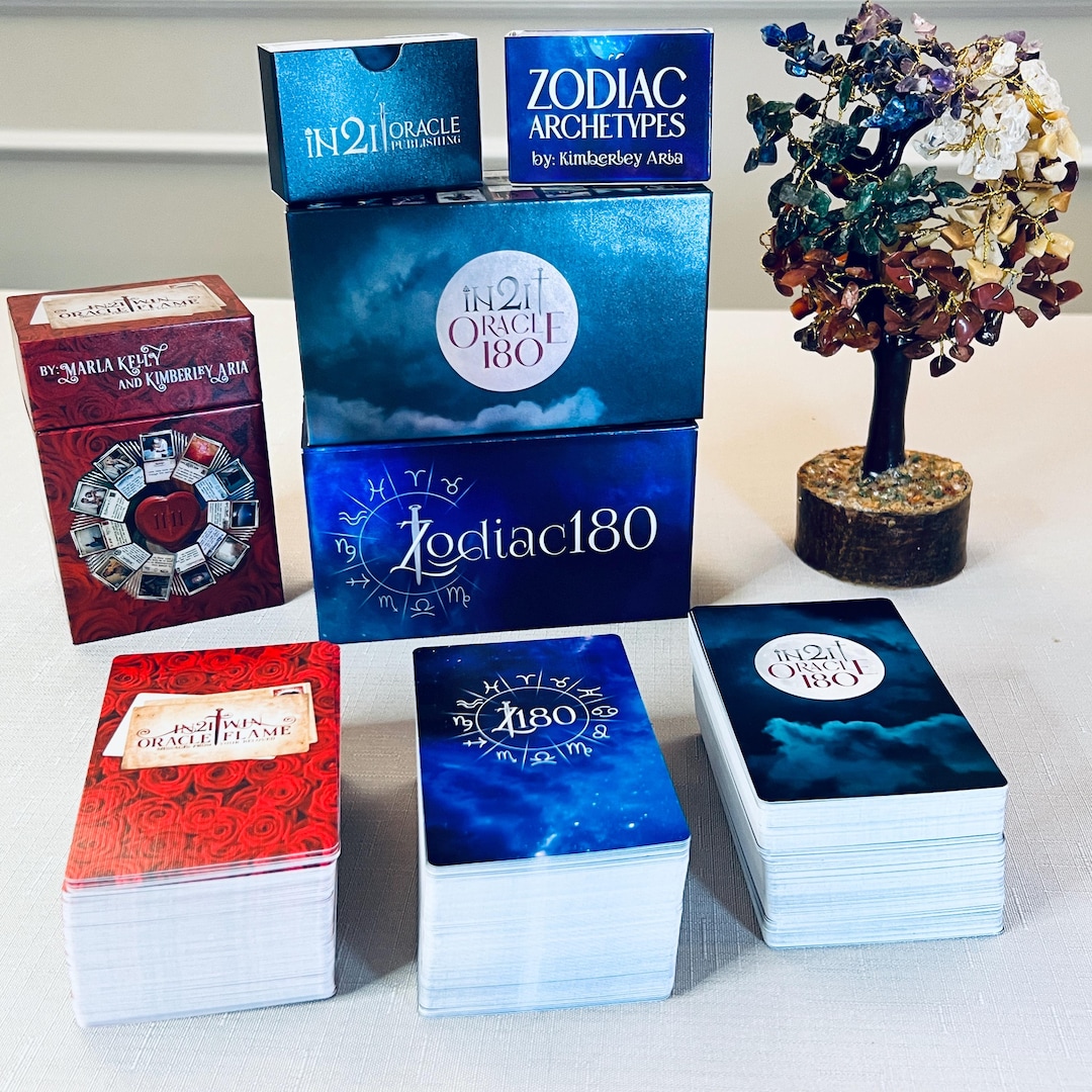 Oracle Card Deck Set In2it Zodiac Twin Flame 500 Cards Etsy