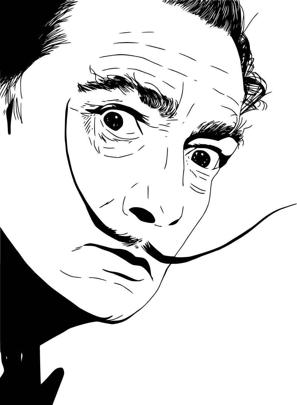 Salvador Dali | Print | Digital | SVG | Minimalist Design | Instant ...