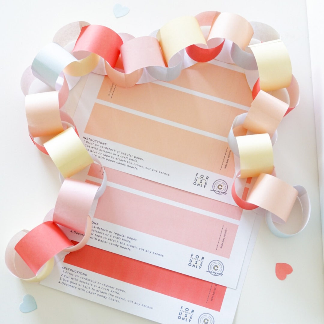Valentine's Day Paper Chains • Valentine's Decor • Valentine's Party ...