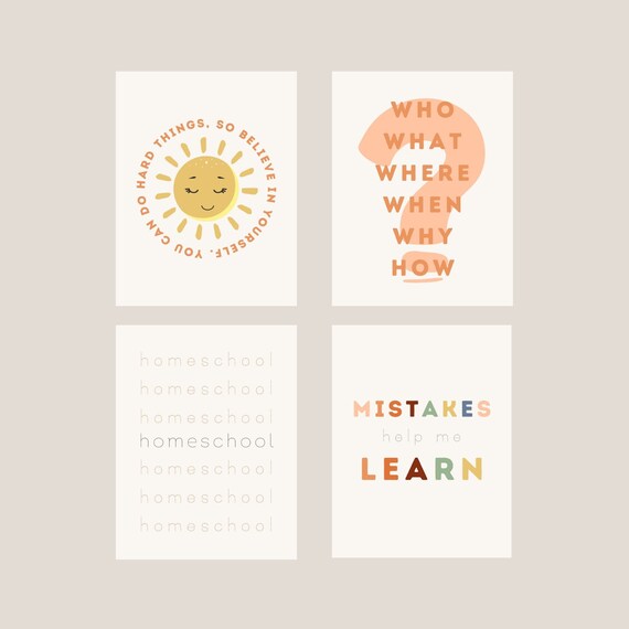 BOHO Inspirational Posters for Learning Instant Download | Etsy