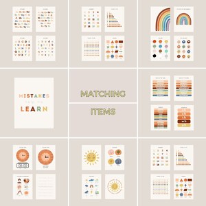 BOHO Numbers & Shapes | Educational Posters | Instant Download | Wall ...