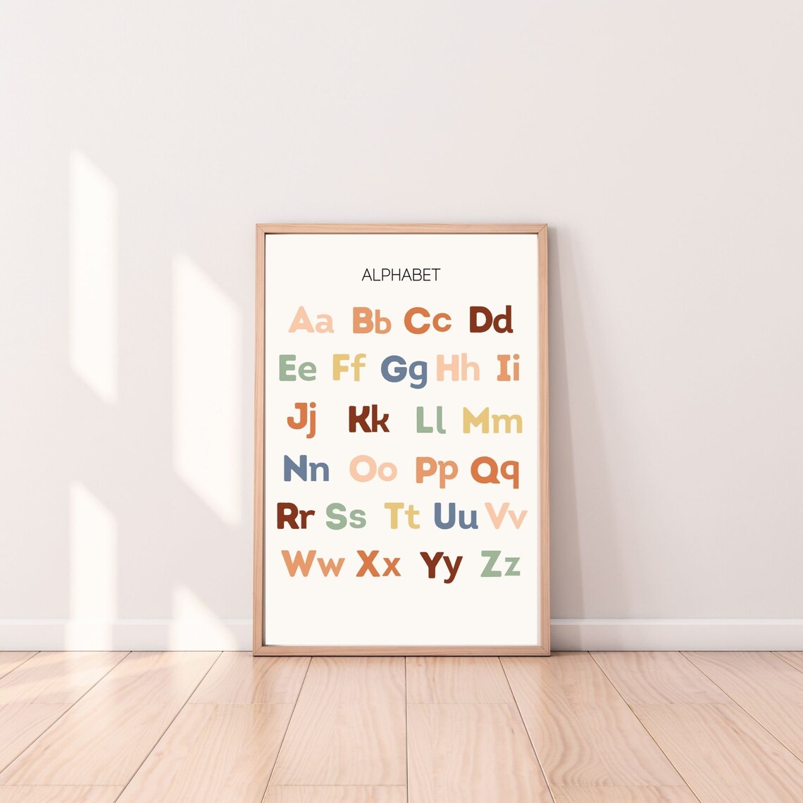BOHO Alphabet ABC Educational Poster | Wall Art | Instant Download - Etsy