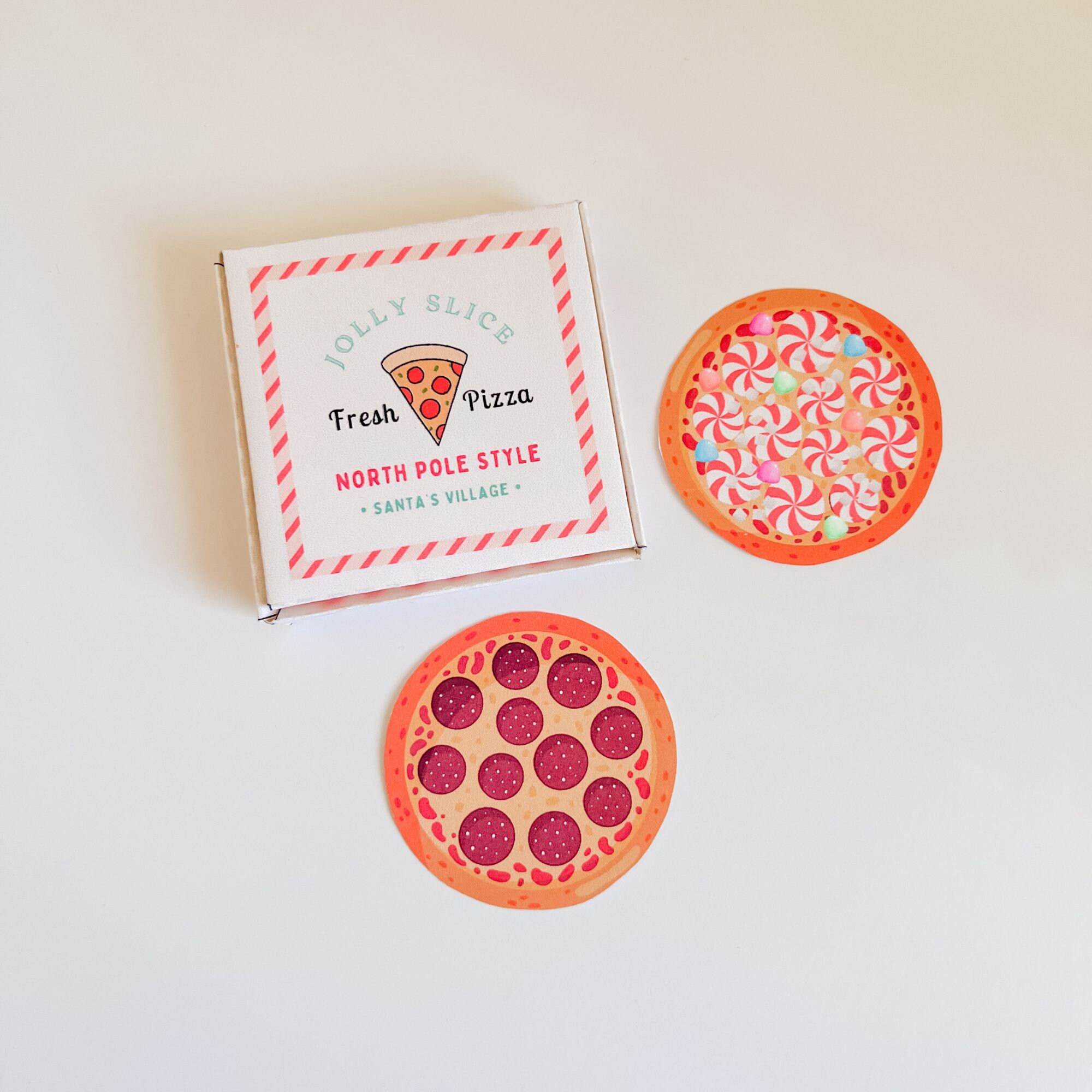 Elf Printable Pizza Stand, Pizza Box, a Pizza Props Instant Download - Etsy