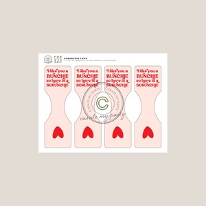 Valentine Scrunchie Tag | I Like You a Bunchie | Instant Donwload - Etsy