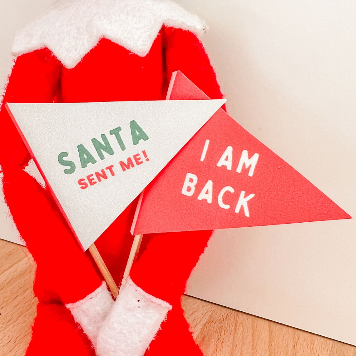 ELF Mini Pennant Flags Editable Template - Etsy