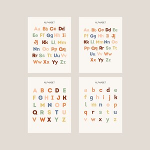 BOHO Alphabet ABC Educational Poster | Wall Art | Instant Download - Etsy