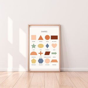 BOHO Numbers & Shapes | Educational Posters | Instant Download | Wall ...