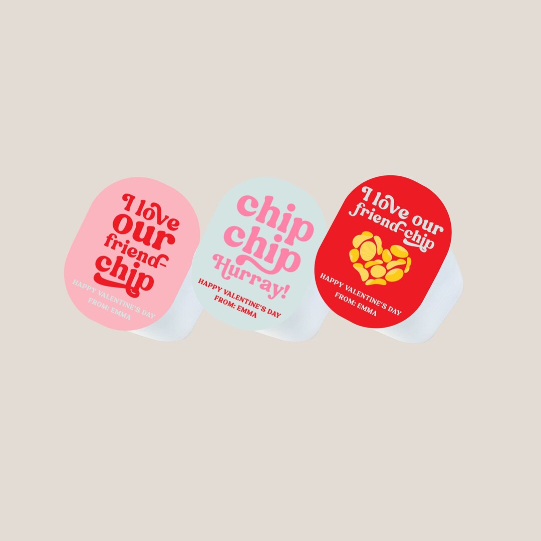 Chips Valentine's Day Printable Labels for Kids | Editable Template - Etsy