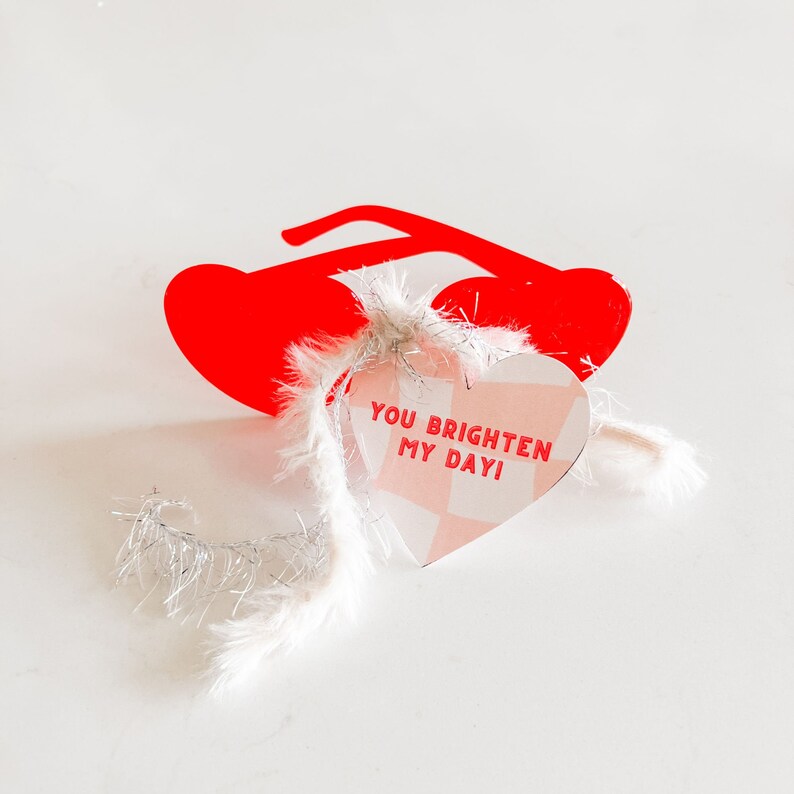 You Brighten My Day | You Are Spec-tacular Heart Valentine Glasses Tags ...