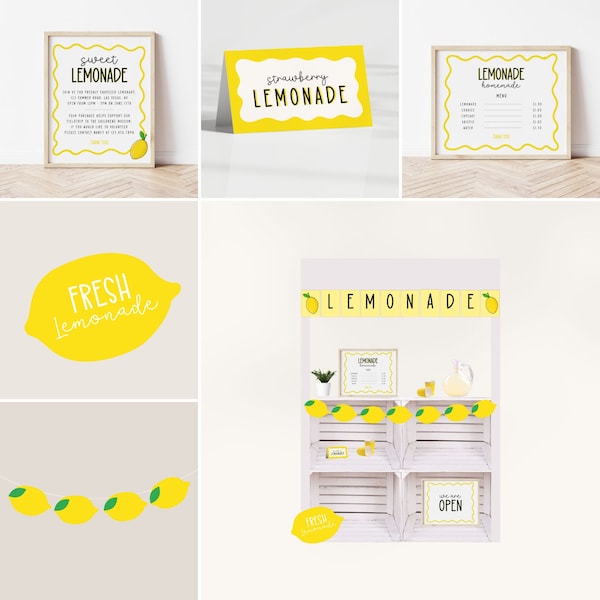 Lemonade Stand Printables - Etsy