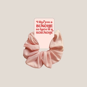 Valentine Scrunchie Tag | I Like You a Bunchie | Instant Donwload - Etsy