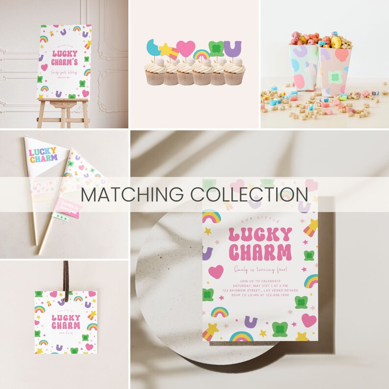 Lucky Charm Birthday Party Invitation Editable Printable Download - Etsy