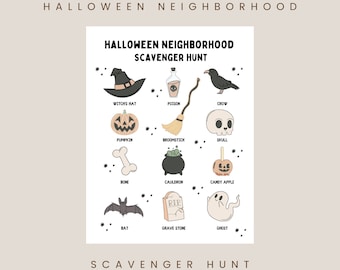 Fall & Halloween Scavenger Hunts, Instant Download PDF, Kid's Scavenger ...