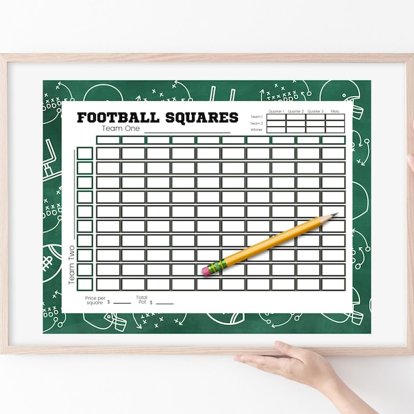 Super Bowl Squares Printable - Etsy