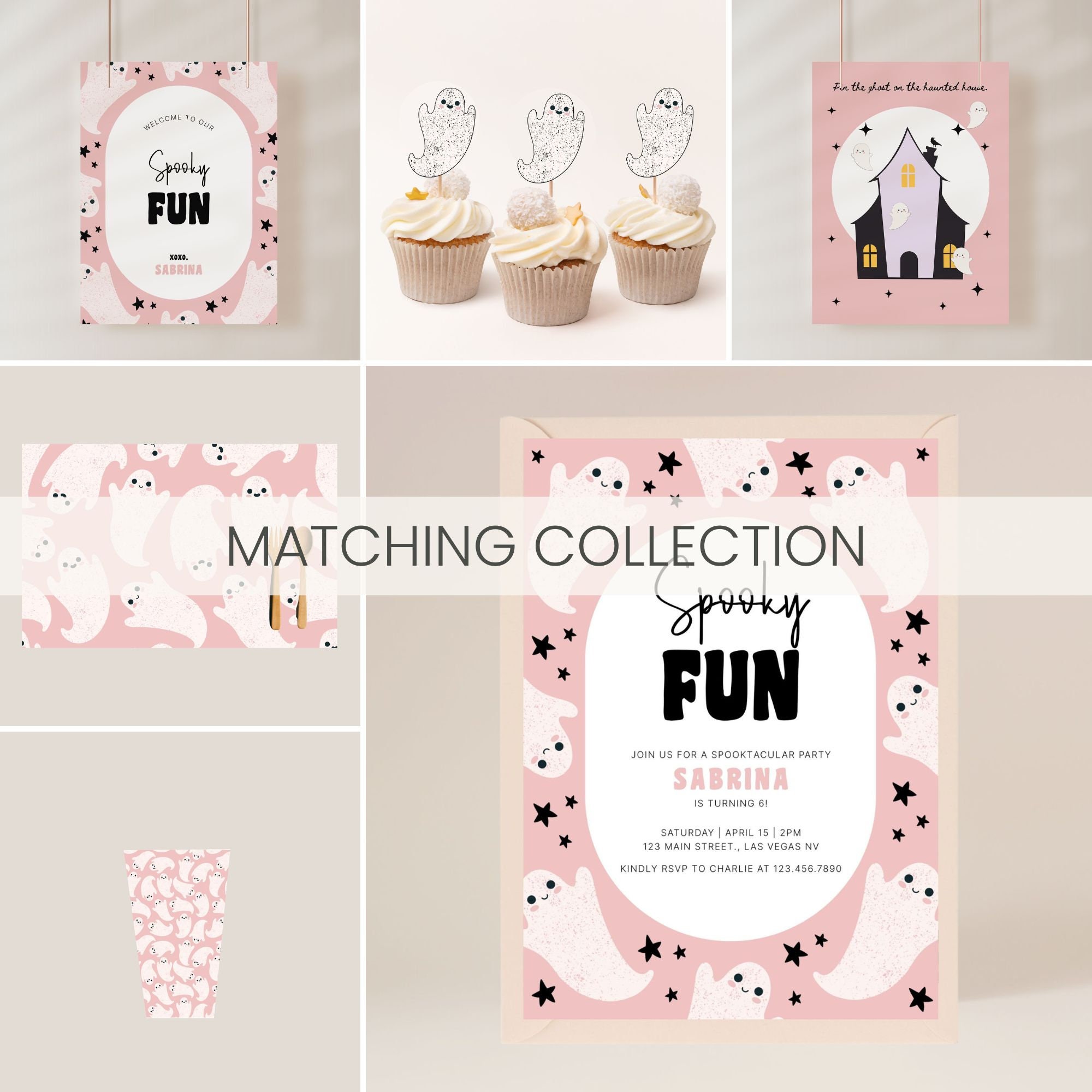Spooky Cute Ghost Party Invitation | Editable Digital Download - Etsy