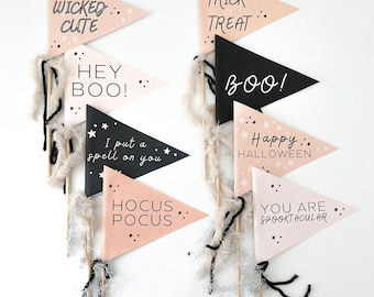 Halloween Pennant Flags Printable DIY Decor Instant Download - Etsy