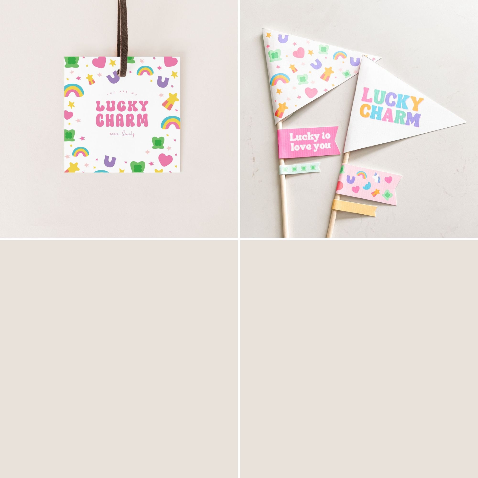 Lucky Charm Birthday Party Bundle Editable and Instant Files - Etsy
