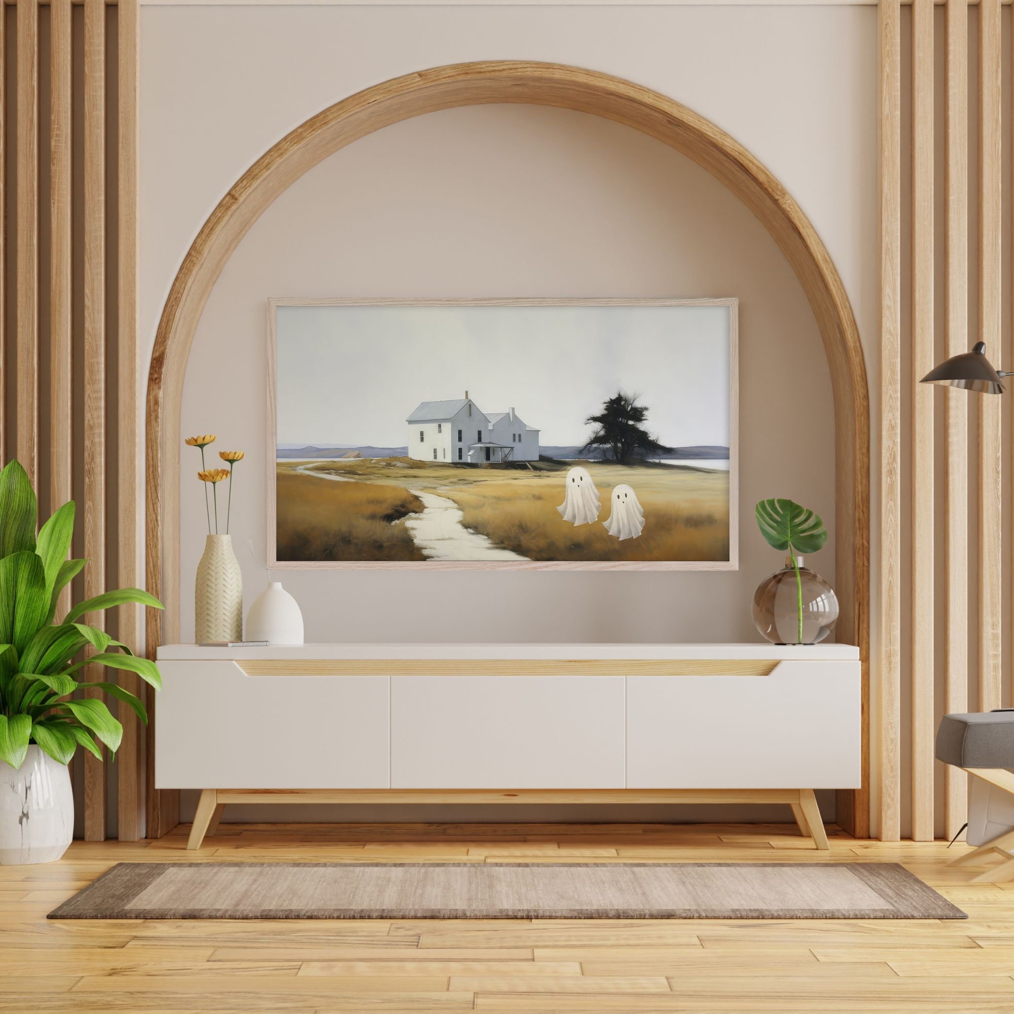 Ghosts Visit | Frame TV Art | Halloween - Etsy