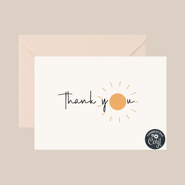Sunshine Thank You - Etsy