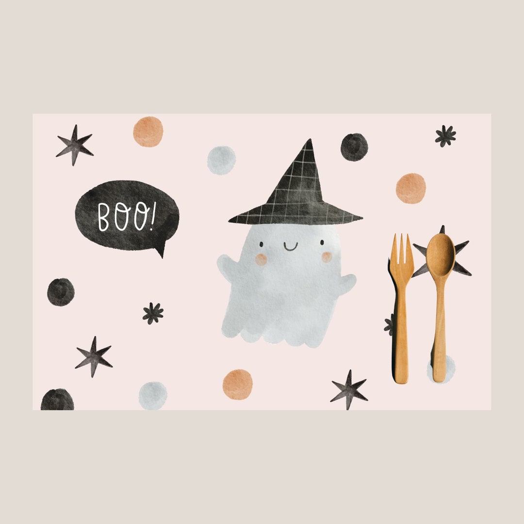 Halloween Bash Placemat | Boo Ghost Placemat | Instant Download - Etsy