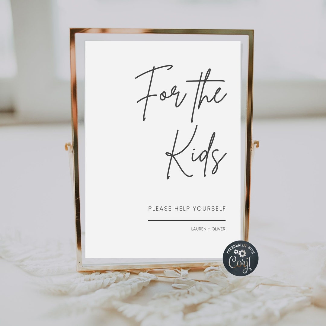For the Kids | Kids Activity Table Sign | Editable - Etsy