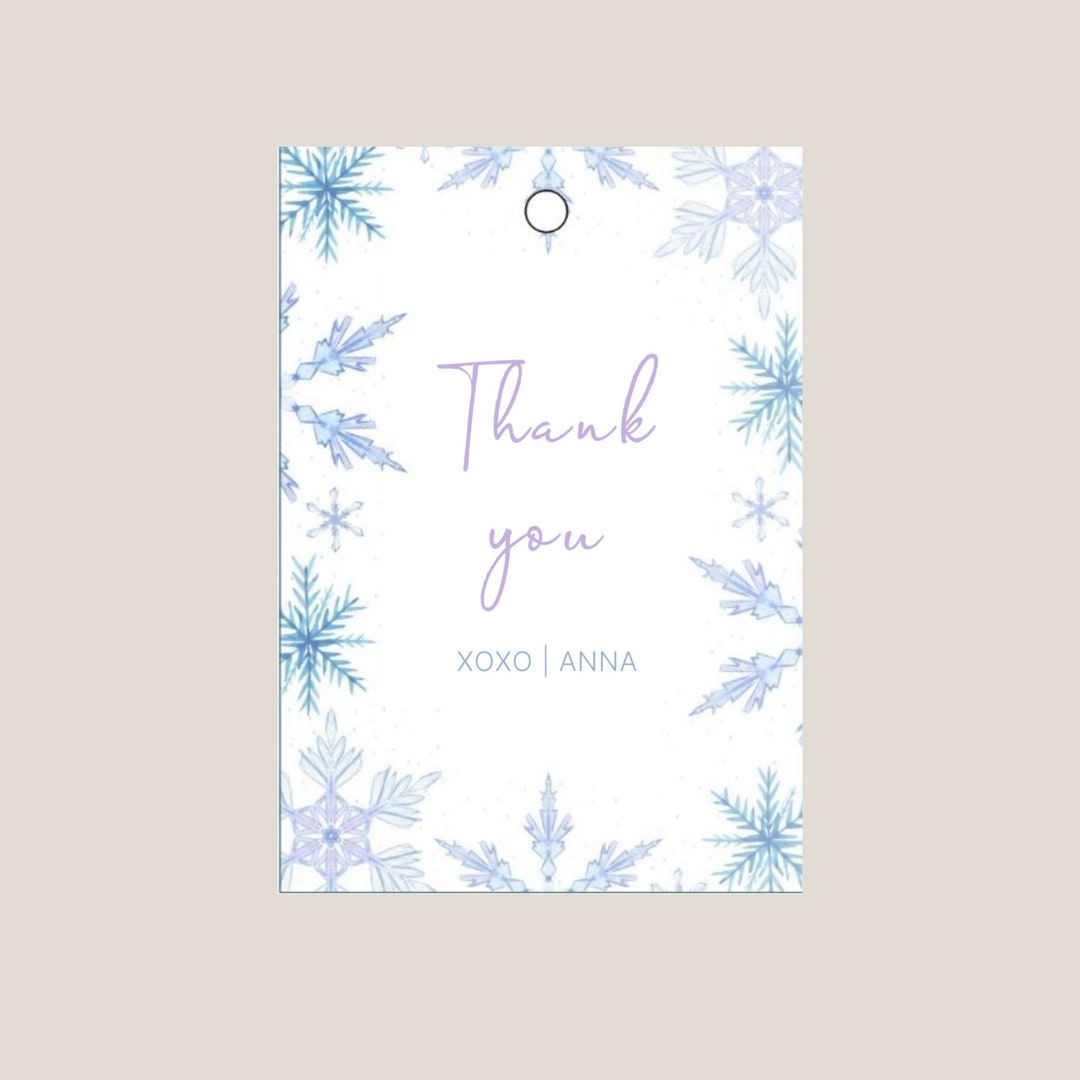 Winter Wonderland Favor Tag | Editable on Corjl | Instant Download - Etsy