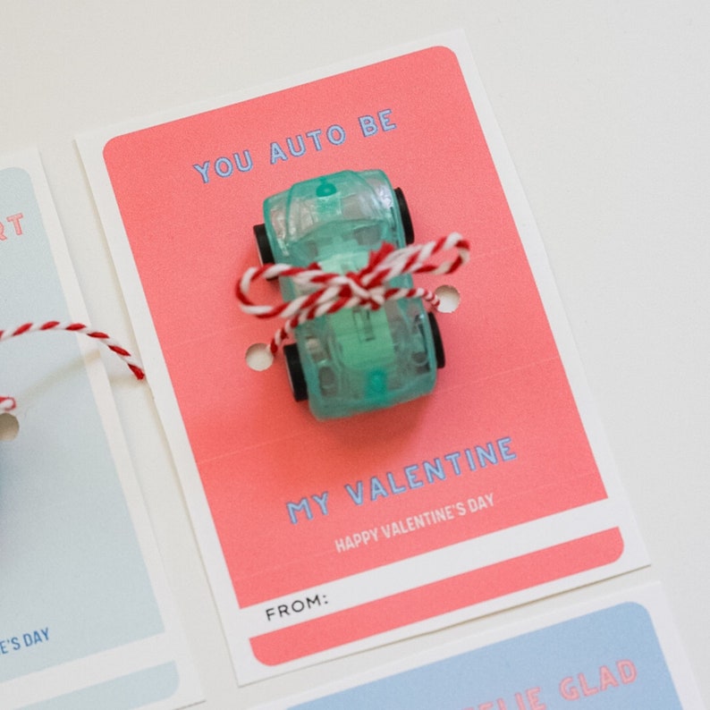 Car Valentine's Day Kids Cards Printable Instant Download - Etsy