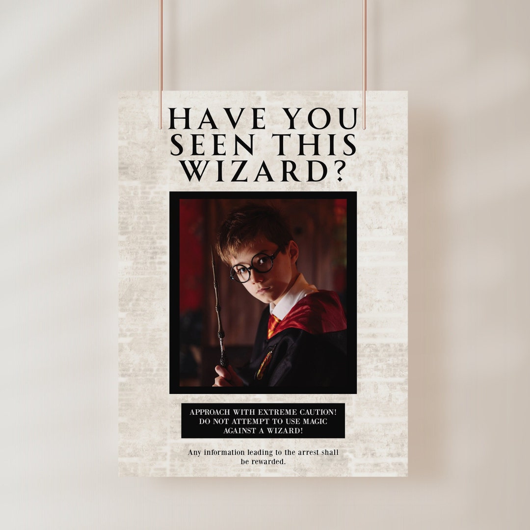 Have You Seen This Wizard? | Printable Editable Flyer Template - Etsy