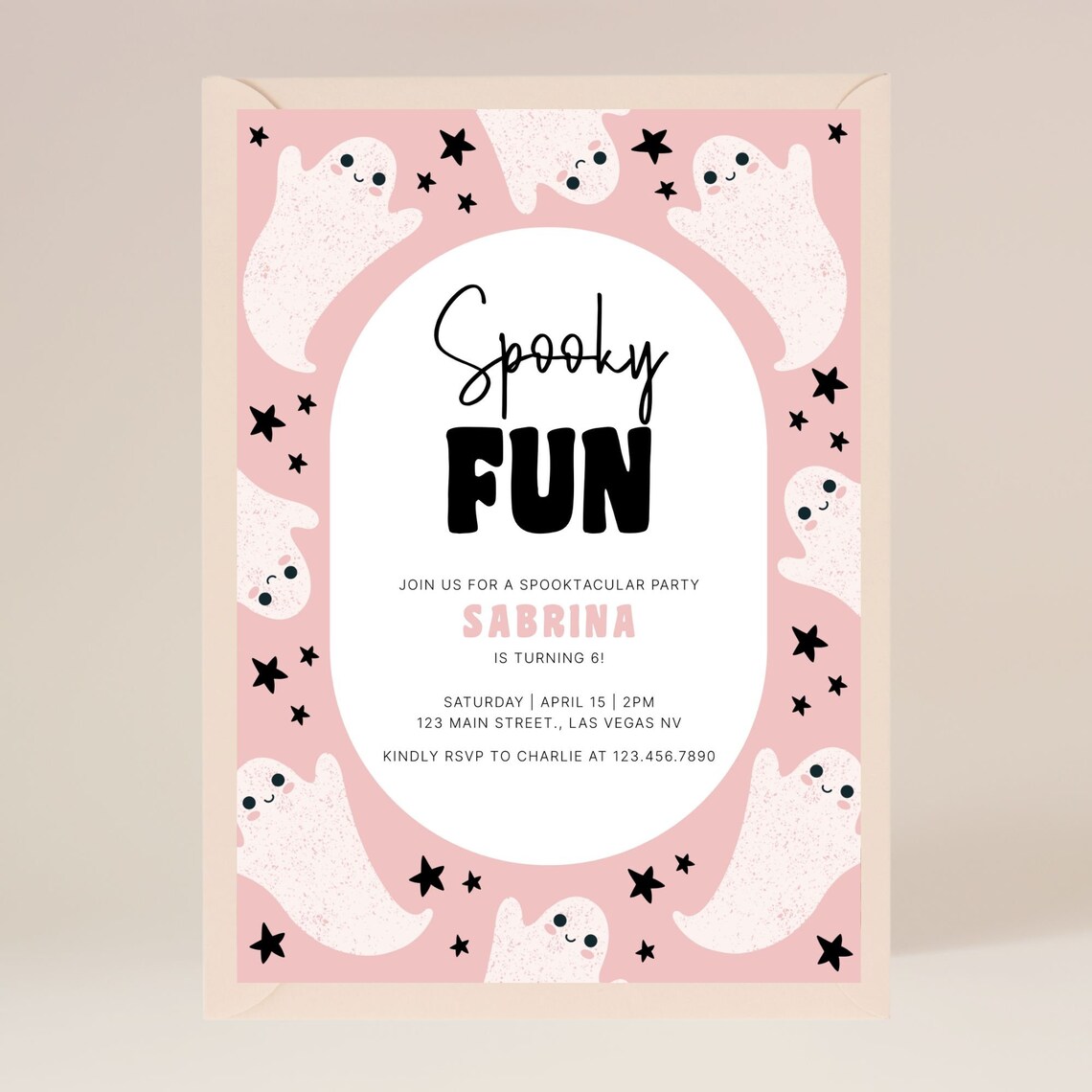 Spooky Cute Ghost Party Invitation Editable Digital Download - Etsy