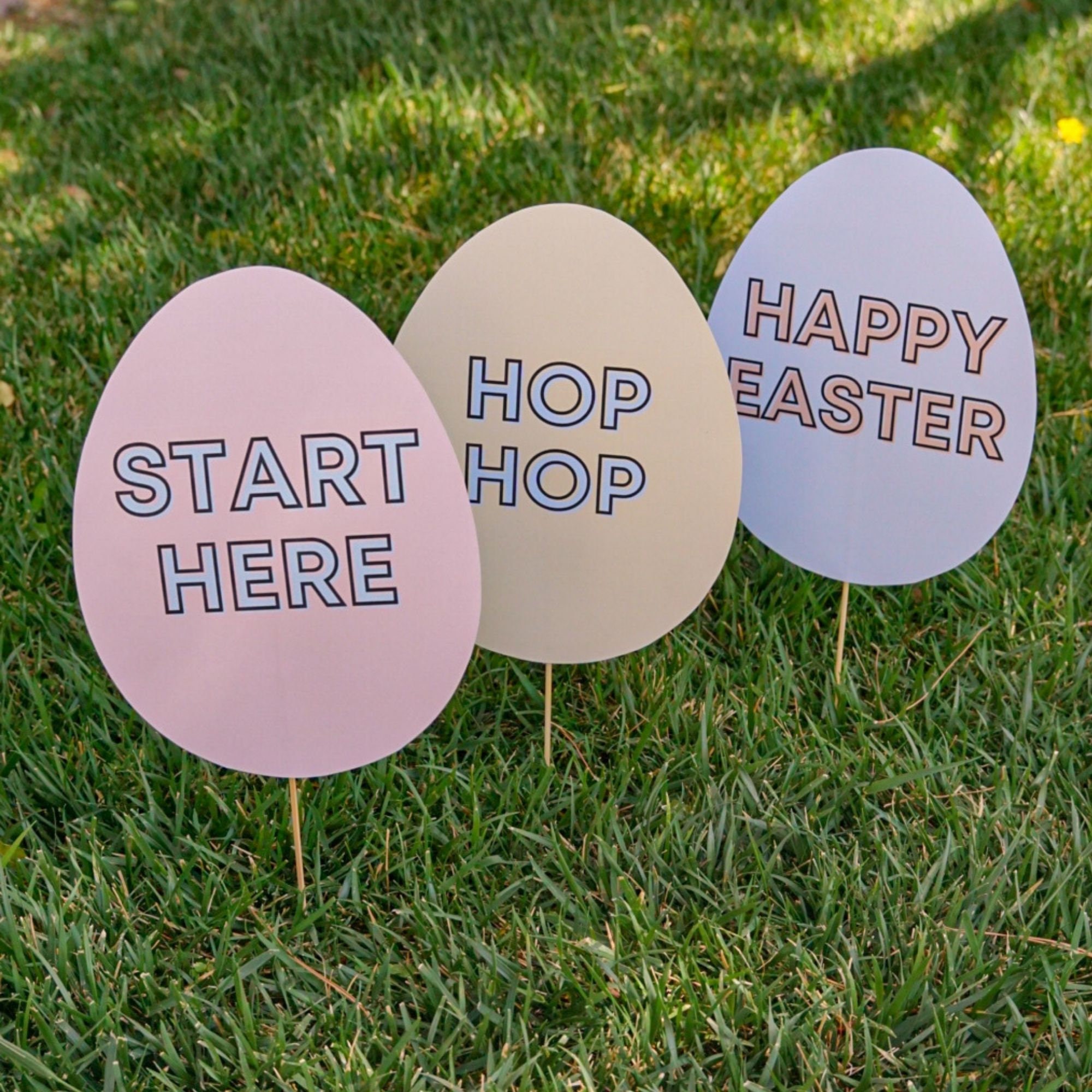 Easter Egg Hunt Signs Printable Instant Download Modern Lawn Signs ...