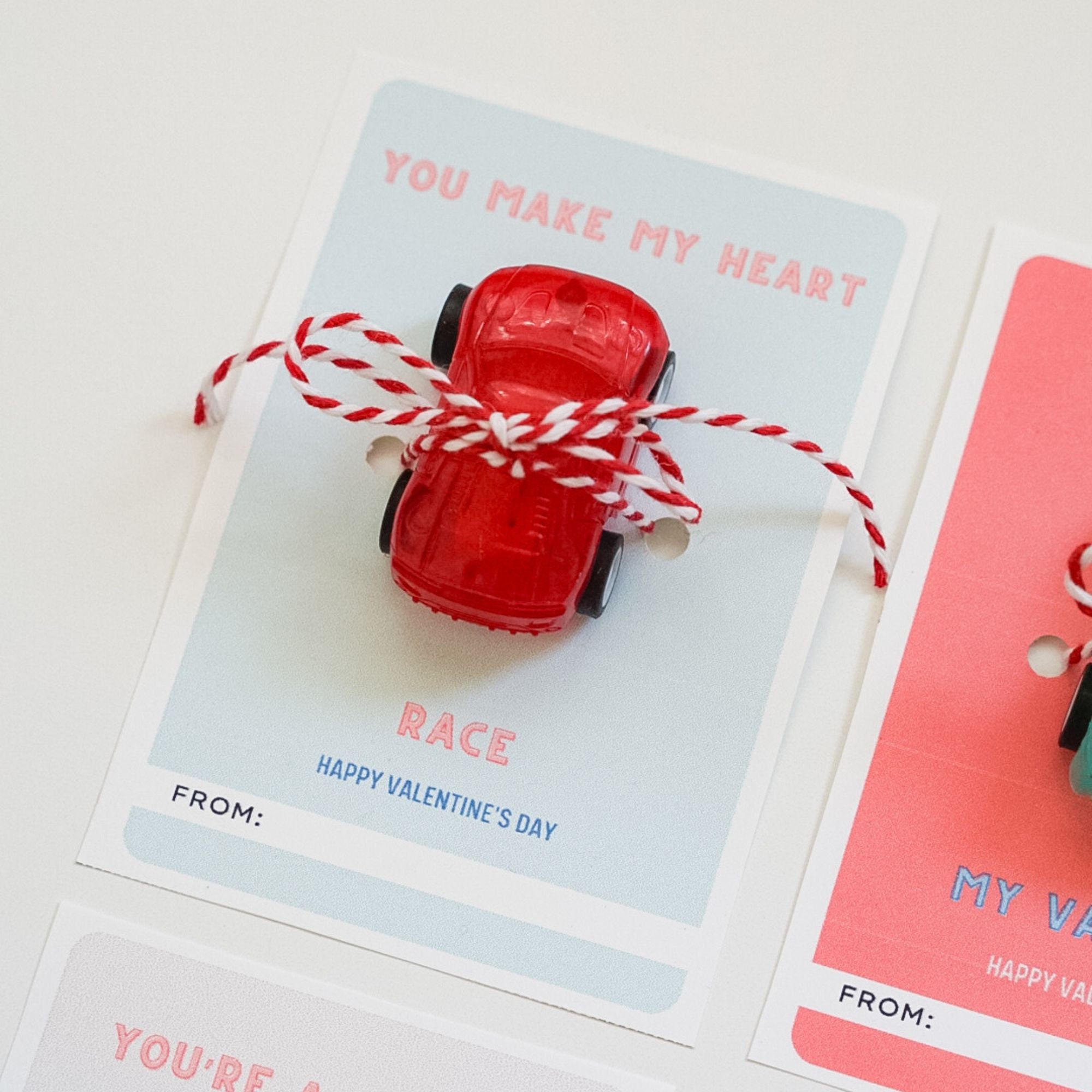 Car Valentine's Day Kids Cards Printable Instant Download - Etsy