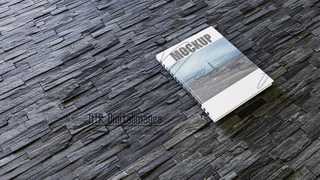 Dark Stone Texture Book Mockup – PSD Template for Hardcover & Softcover ...