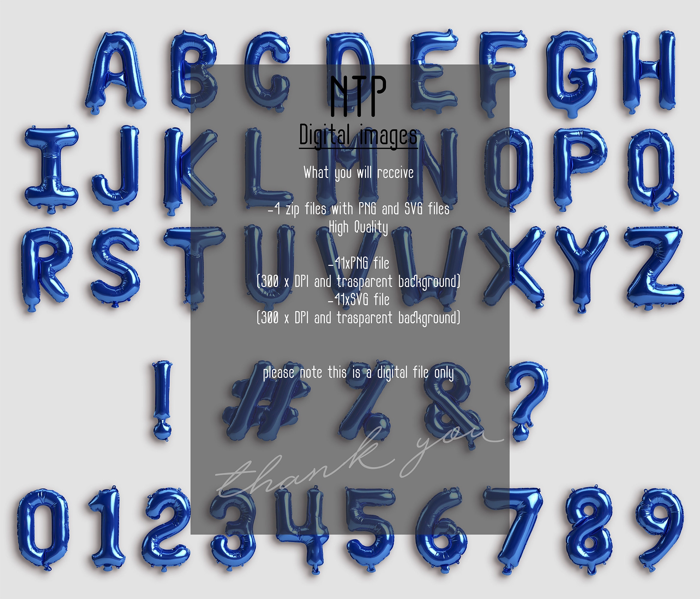 Balloons Font PNG Font Glossy Blue Balloons Alphabet Font, Newspaper ...