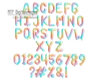 Balloons Font PNG Font Rainbow Balloons Alphabet Font, Newspaper PNG ...