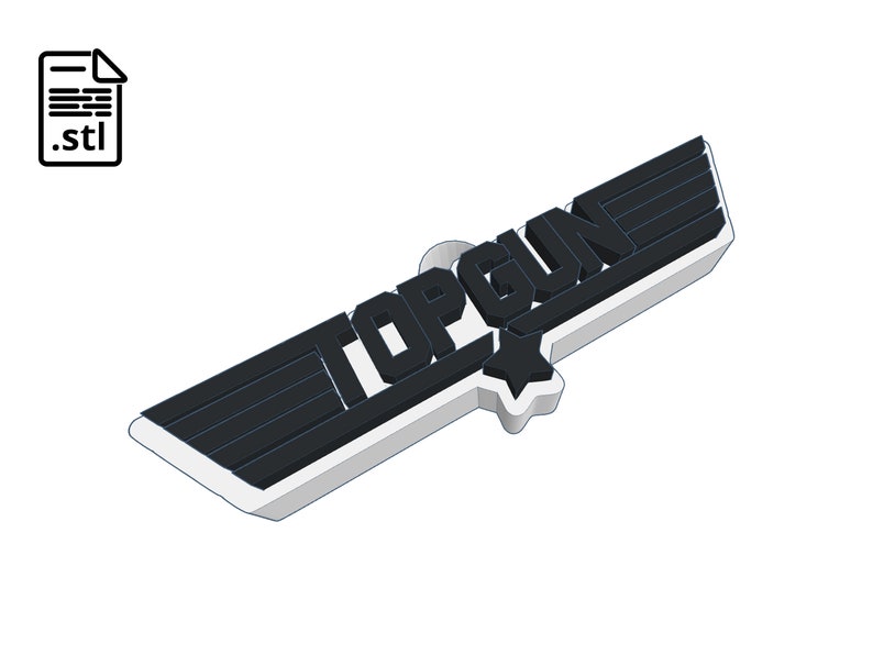 Top Gun Maverick Keychain STL File for 3D Printing Digital - Etsy New ...