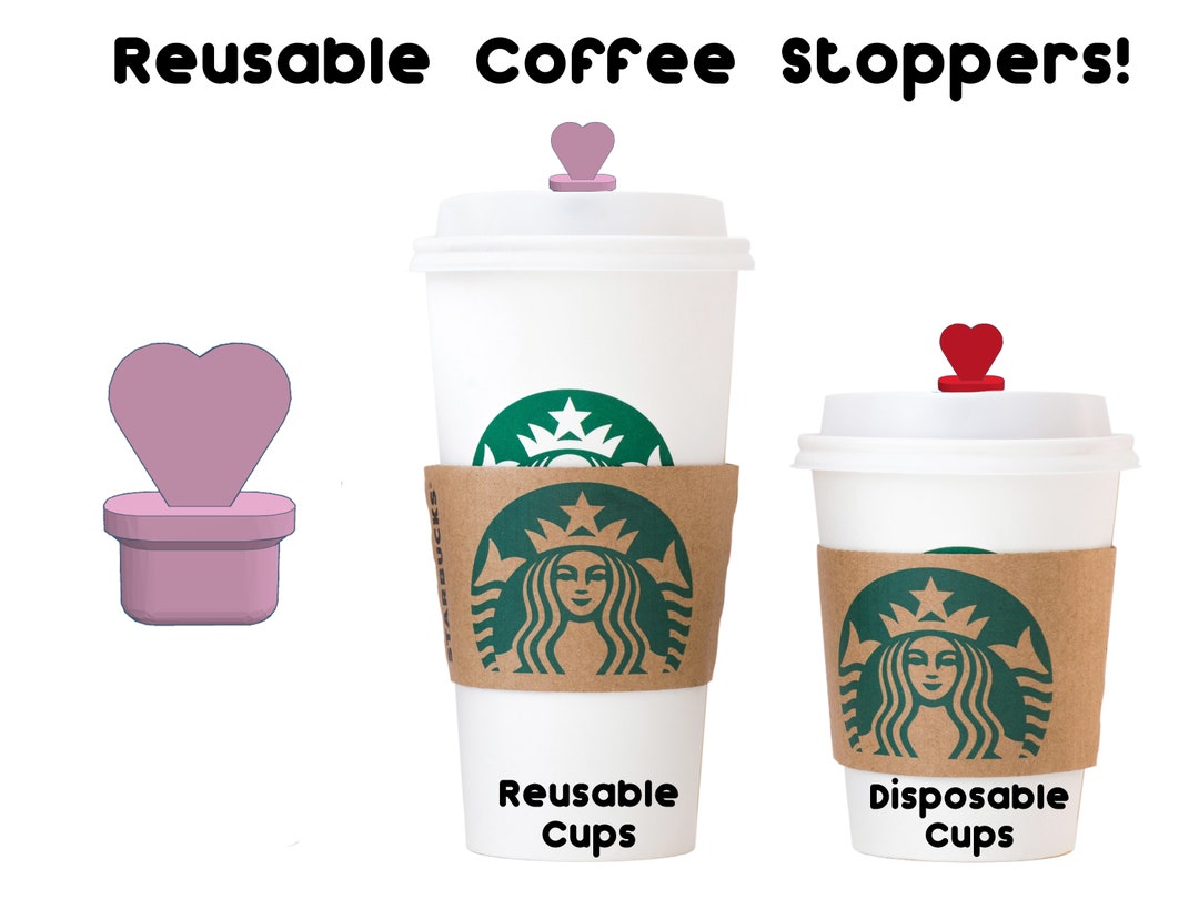 Starbucks Reusable Hot Cup STOPPERS Seals Into Cup Lid - Etsy Australia