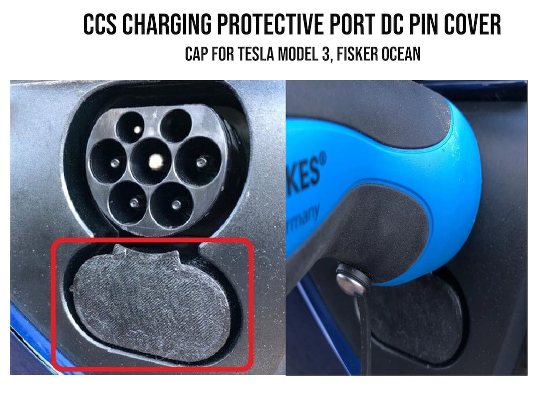 CCS Charging Protective Port DC Pin Cover Cap for Tesla Model 3, Fisker ...