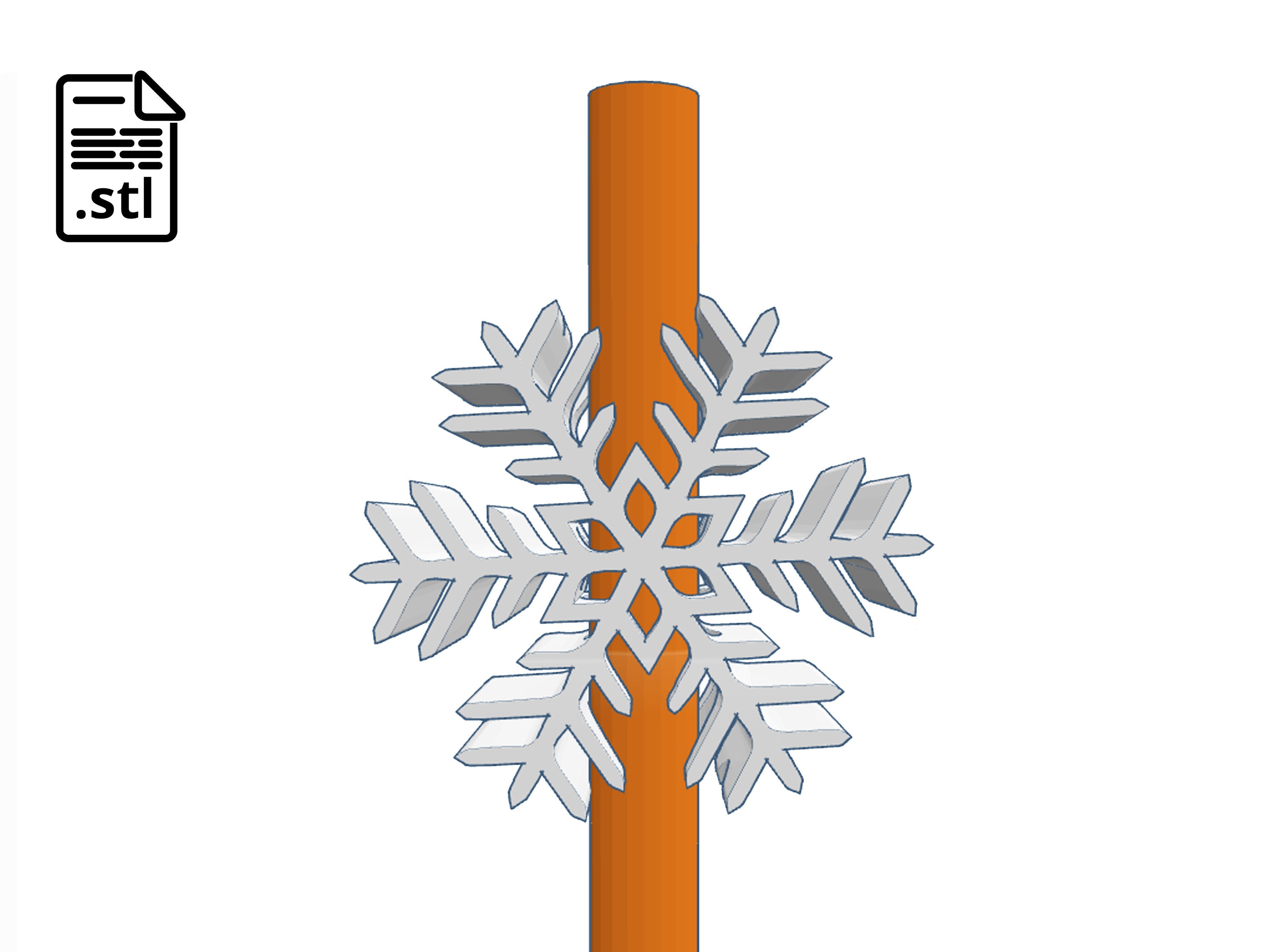 Snowflake Straw Topper STL Straw Buddy Designs for 3D | Etsy