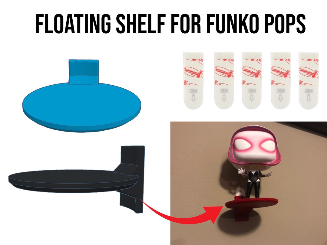 Funko Pop Floating Shelves for Figures Comes With Command Strips No ...