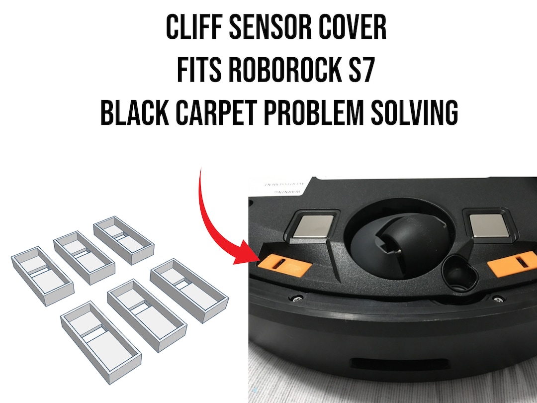 CLIFF SENSOR Cover Fits Roborock S7 and S7maxv Black Carpet - Etsy Canada
