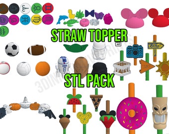 Mickey Mouse Straw Topper - Etsy