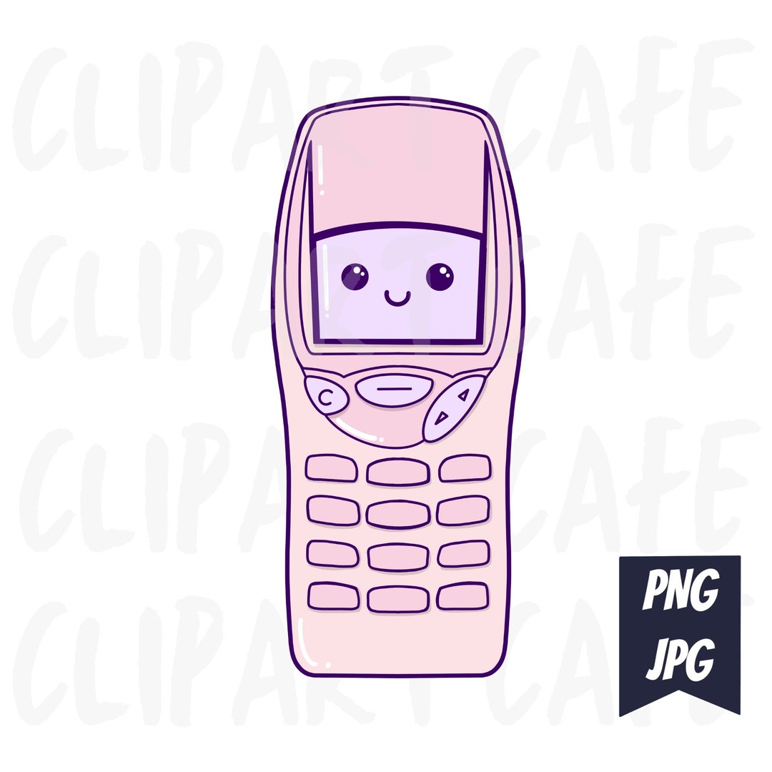 Cute Mobile Phone Clipart, Cell Phone Clipart, Kawaii Cell Phone Clip ...