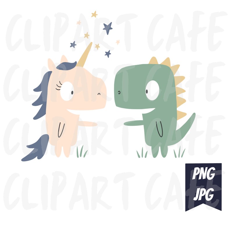 Dinosaur Clipart Unicorn Clipart Nursery Décor Sublimation - Etsy Canada